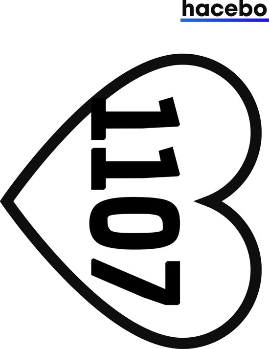 Hart Sticker - 18CM - Container sticker - Cijfer Sticker - 1 Stuks ...