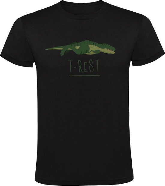 Dinosaurus T-Rest Heren T-shirt - rust - T-Rex - vermoeidheid - relaxen ...