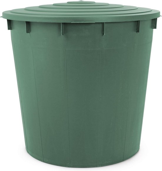 Regenton met deksel - 500 liter regenwatertank - watervat met kraan ...