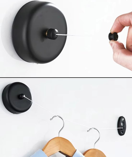 Waslijn Uittrekbaar - Waslijndraad met stalen kern - Wasdraad - Wasrek ...