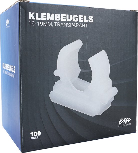 EMhub klembeugel 16 - 19mm - transparant per 100 stuks | bol.com