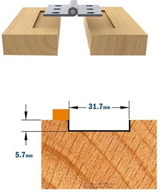 CMT - Sponning- en kantenfrees met schuine snijkoppen, met kopse lager ...