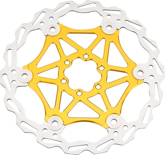 Red Cycling Products LR-6 Floating Remschijf 6-bouts Ø180mm, goud | bol