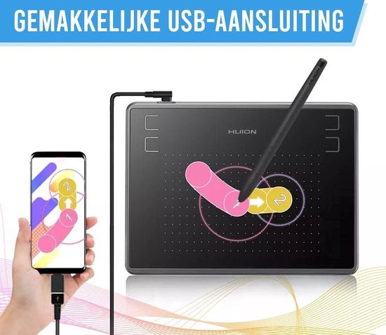 Tekentablet Grafisch Tekenen Lichtgewicht Mobiel en PC - Drawing Tablet ...