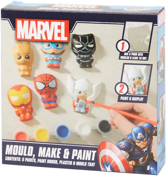 Marvel Gips Speelset - Maak je eigen sculpturen en schilder ze zelf ...