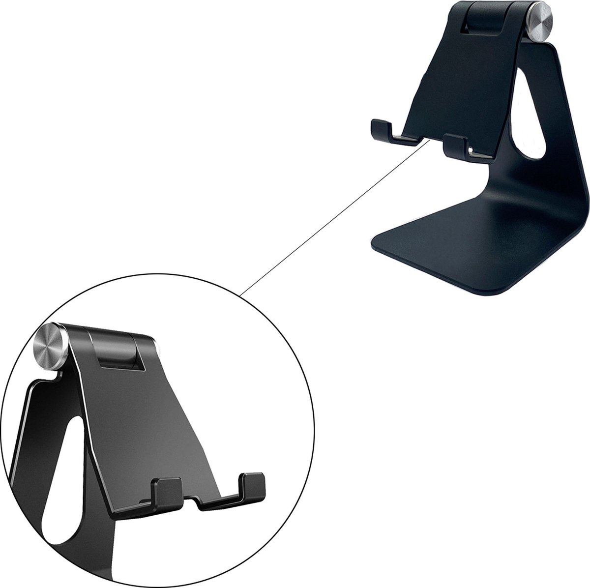 Telefoonhouder Bureau - Zwart - Tablethouder tot 8 inch ...