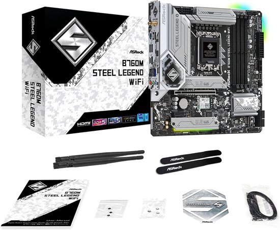 Asrock B760M Steel Legend WiFi - Moederbord Micro-ATX - Socket LGA1700 ...