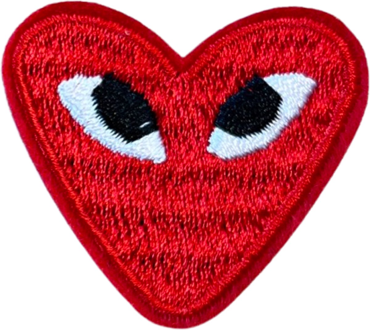 Hart Hartje Oogjes Strijk Embleem Patch Rood 4.2 cm / 3.8 cm / Rood ...