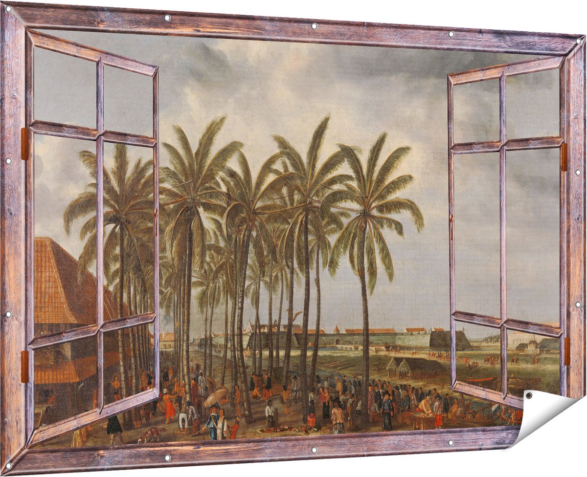 Gards Tuinposter Doorkijk Het Kasteel van Batavia - Andries Beeckman ...