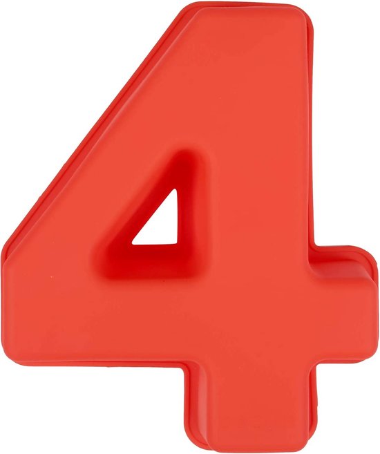 siliconen cijfers groot aantal 4 bakvormen bakken verjaardag jubileum ...