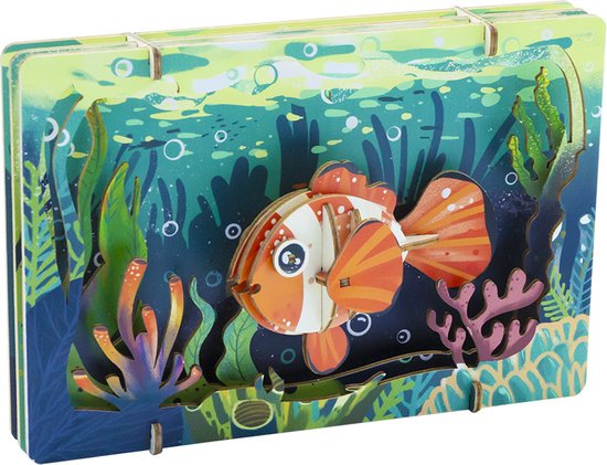 De Bouwplaats 3D Theater Aquarium Clownvis Vis - Houten bouwpakket ...