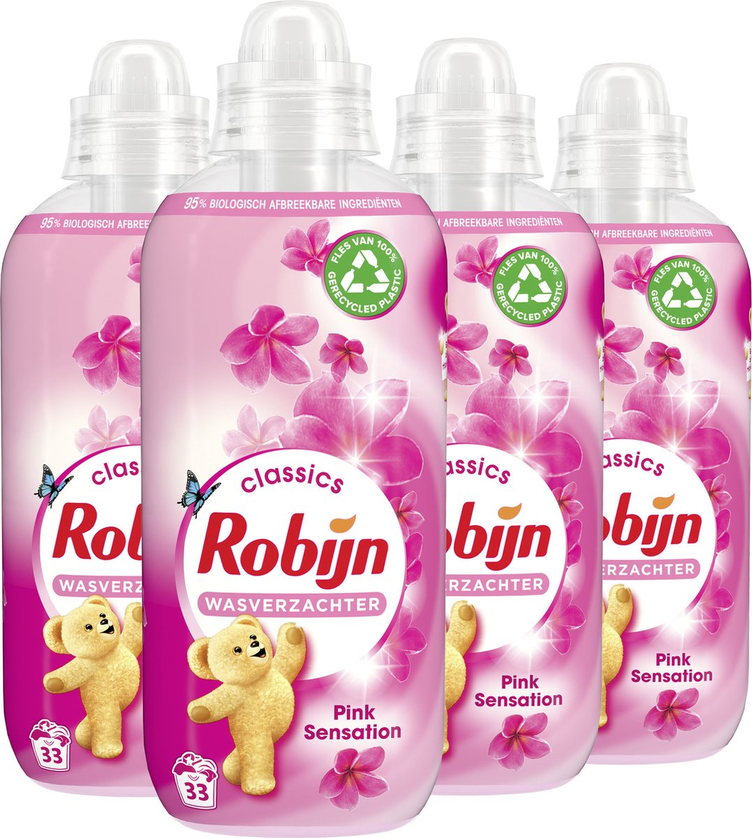 Robijn Classics Pink Sensation Wasverzachter - 4 x 33 wasbeurten ...