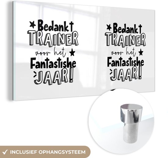 MuchoWow® Glasschilderij 160x80 cm - Schilderij acrylglas - Quotes ...