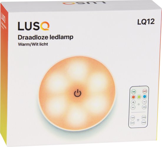 LUSQ® Draadloze ledlamp met afstandbediening – Warm/Wit licht ...