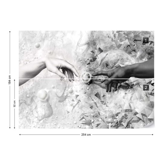 Fotobehang - Vlies Behang - Schepping van Adam - Michelangelo - Kunst ...