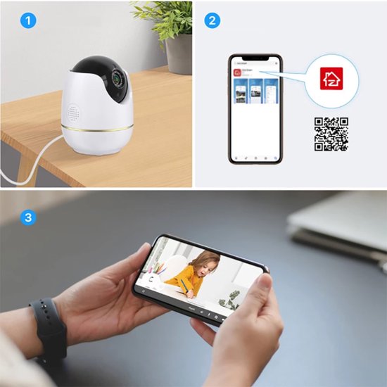 Bewakingscamera WiFi - Alexa - Remote Beveiligingscamera - Binnen ...