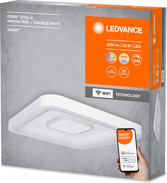 Ledvance LED Armatuur | 32W RGB 2700K/6500K 1800lm 827/865 | IP20 | bol