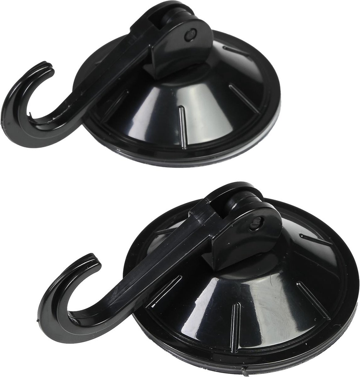 Benson Zuignap met Haak Set - Kunststof - Ø 55 mm - Zwart - 2 delig ...