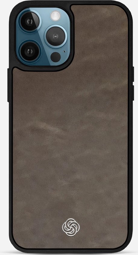 iPhone 12 Pro Max Hoesje - Handgemaakt Echt Lederen Back Case - Leren ...