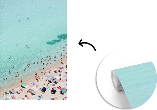 Zee - Strand - Parasols - Blauw - Zomer - Behangpapier | bol