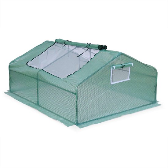 Mini tuinkas 2,5m² van polyethyleen, kader tuinkas | bol.com