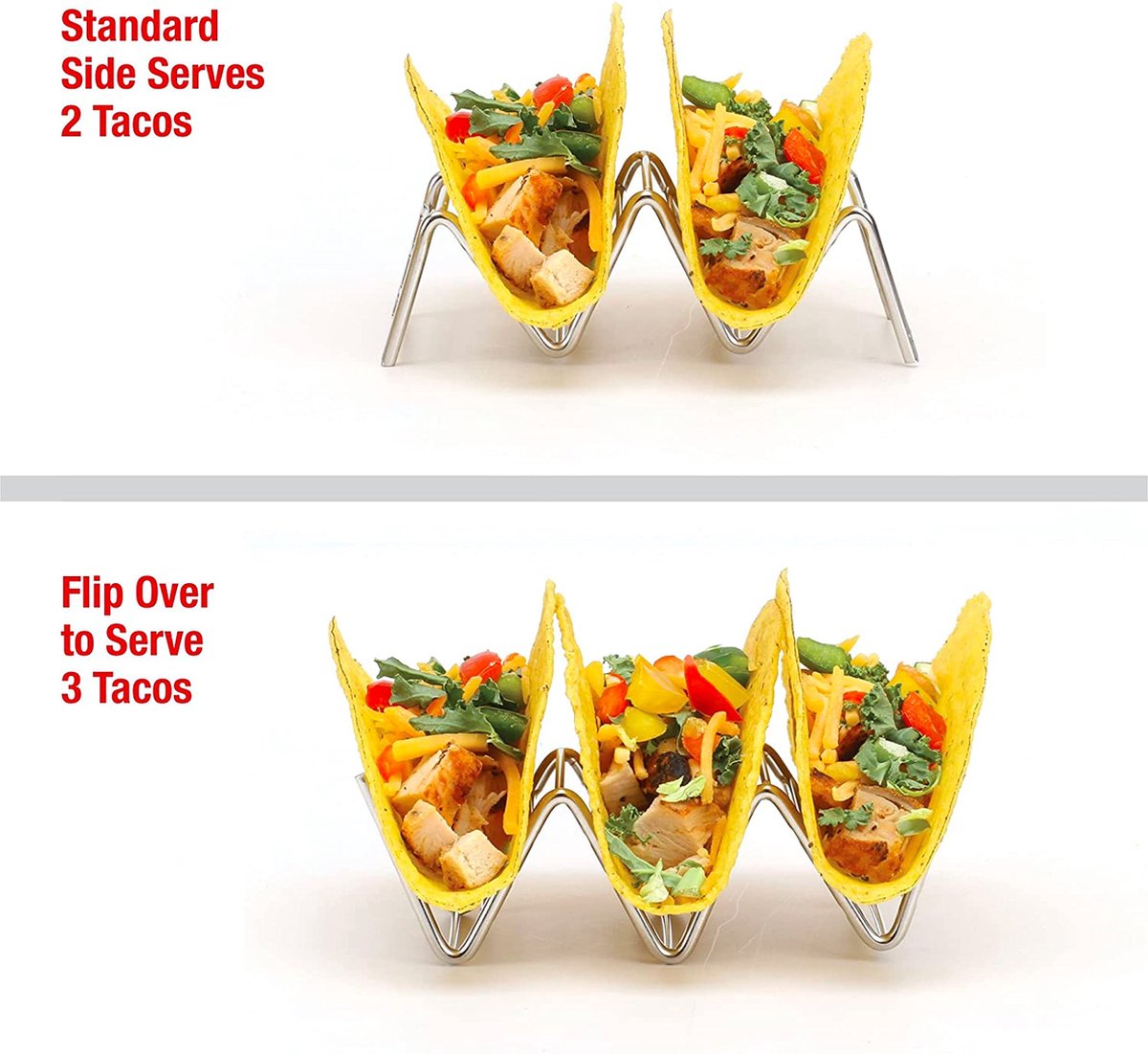 2 pond. Depot taco-houderset met 2 stapelbare rekken van hoogwaardig ...