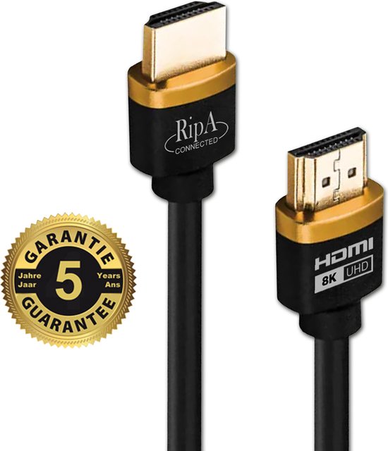 Ripa Connected HDMI Kabel 2.1 - 0,75M - Ultra HD 4K 8K eARC - HDMI naar ...