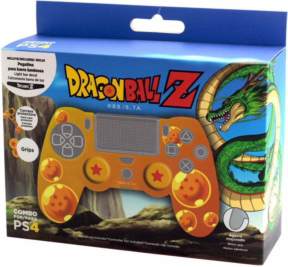 Dragon Ball Z PS4 Siliconen Controller Skin met Thumb Grips - LED ...