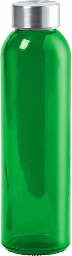 Waterfles/drinkfles AQUAMAN - glas - Groen - met RVS dop - 500 ml ...