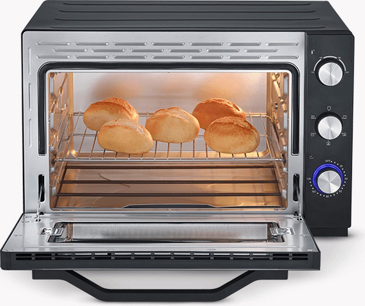 Vrijstaande Oven - Mini Oven - 60 Liter - 2000W - Zwart | bol.com