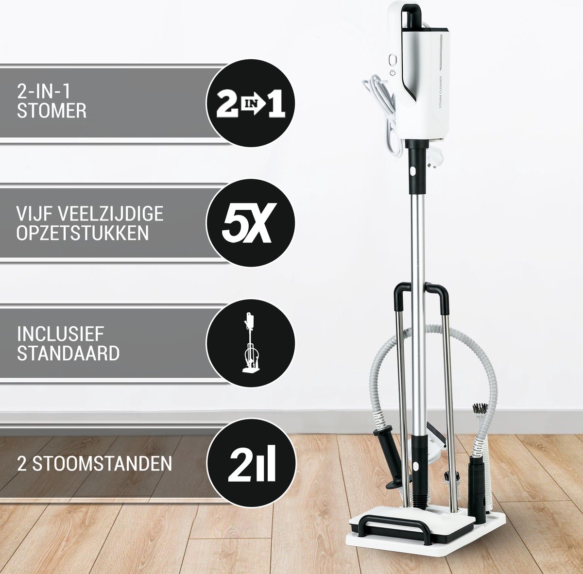 Vonia Stoomreiniger - Handstomer - 2-in-1 - Handstoomreiniger ...