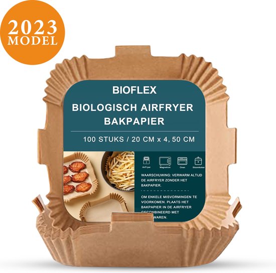 Bioflex Airfryer Bakpapier - Wegwerpbakjes 20 tot 25cm - XXL - Airfryer Accessoires -... | bol.com