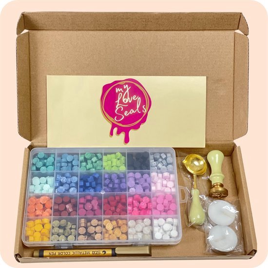 MyLoveSeals 600 stuks set - 24 kleuren Was Zegels - Wax Stempel "Kroon ...