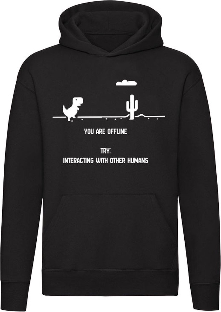 You are offline, try: interacting with other humans Hoodie - gamer ...