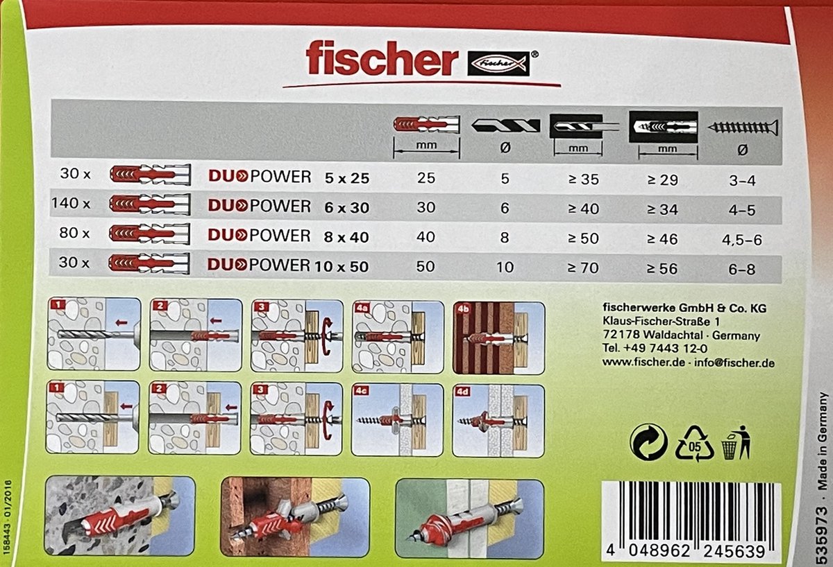 Fischer Duo Power pluggen set in box | bol.com