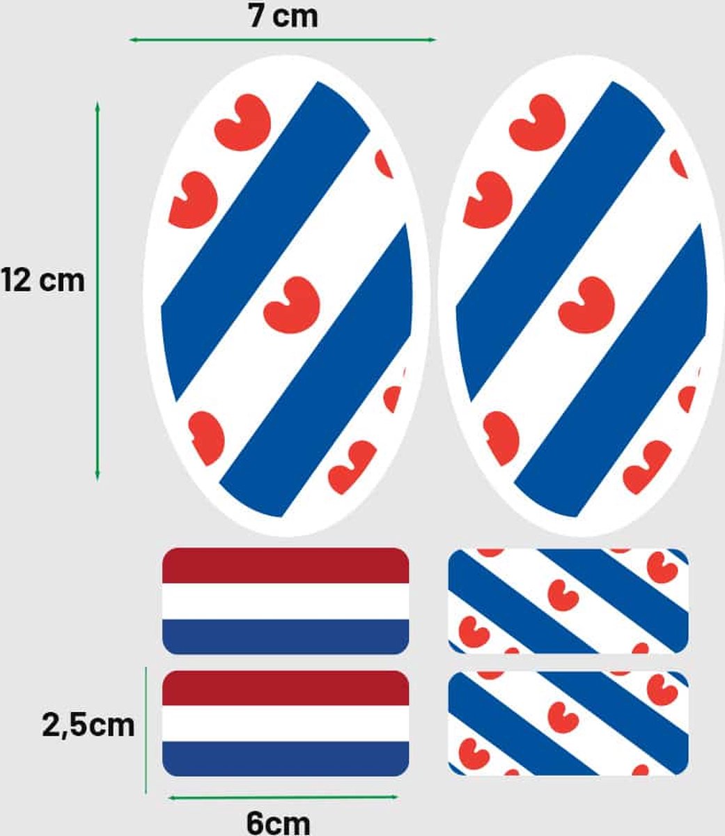 Friese vlag stickers auto - UV - en Waterproof | bol.com