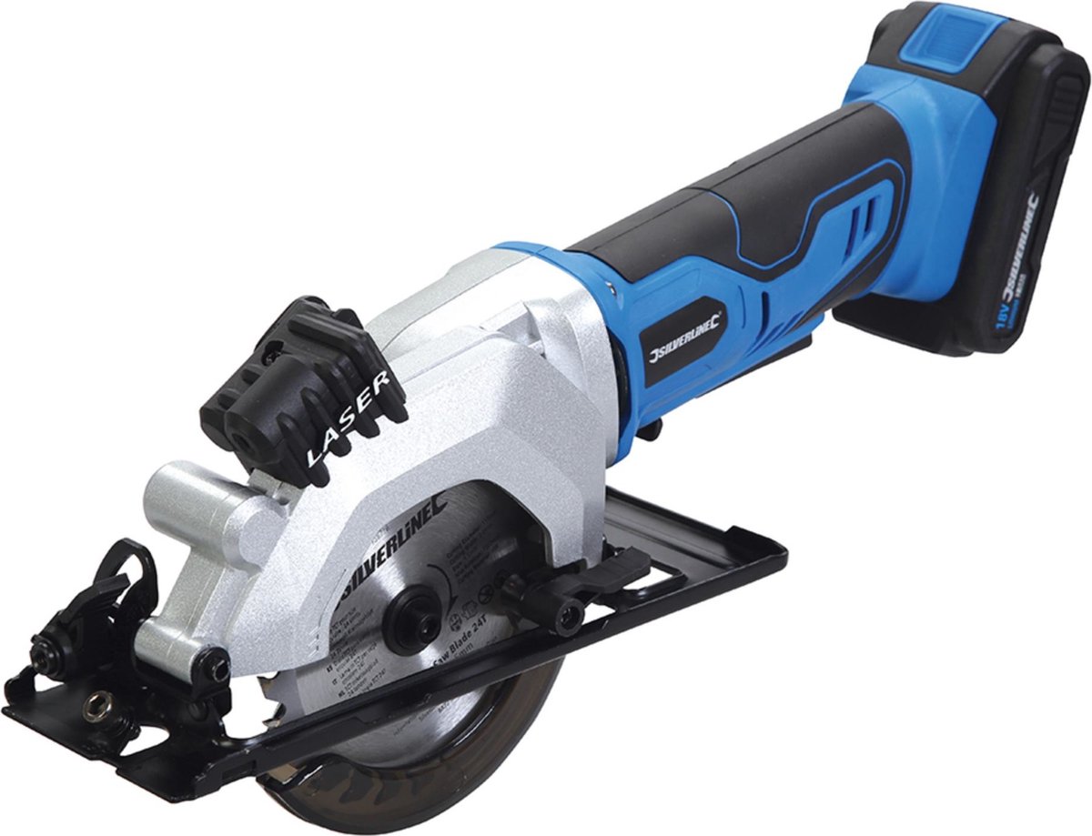 Silverline Handcirkelzaag - 18 Volt - Ø 115 mm Zaagblad - 2 Ah Li-ion ...