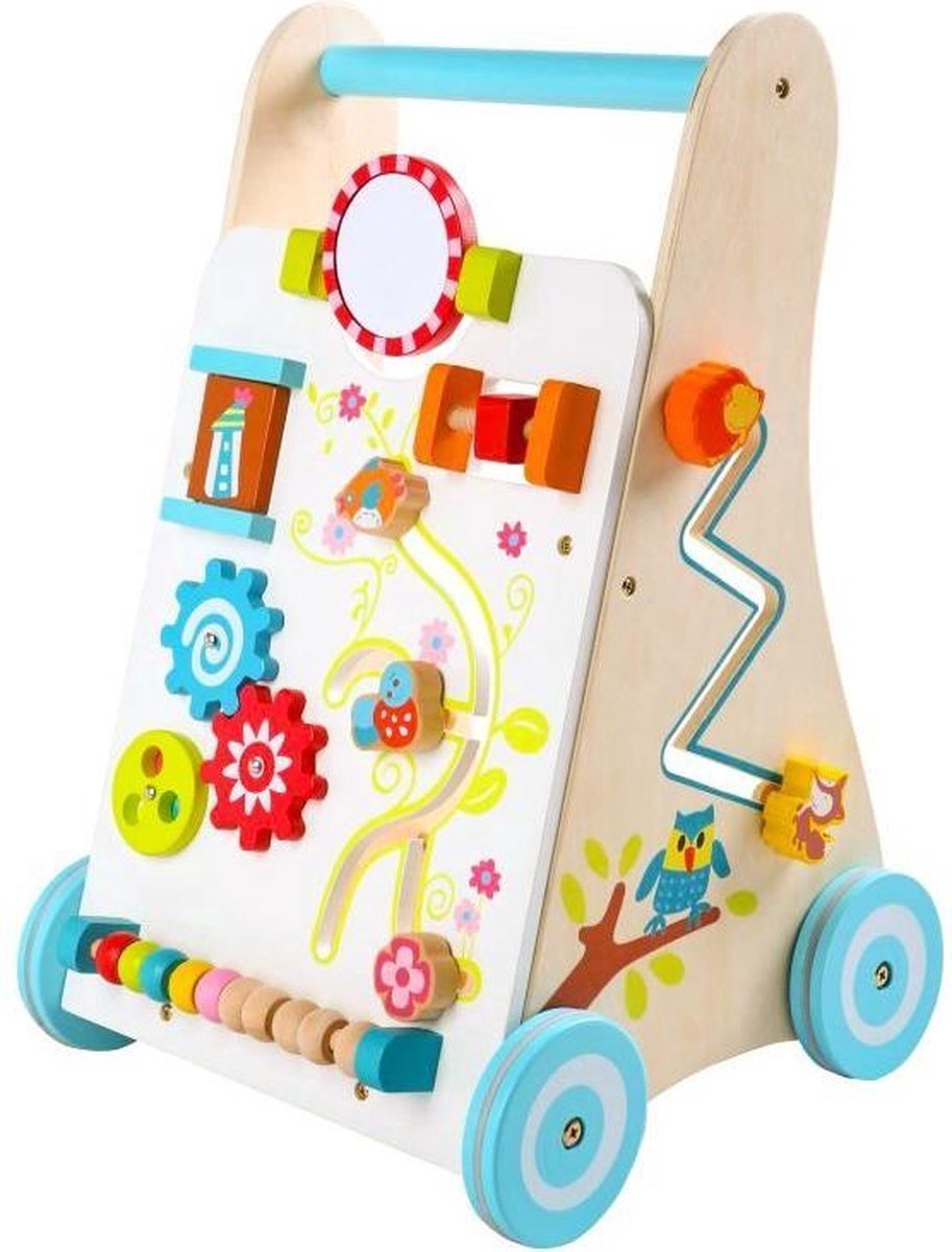 Loopwagen - loopkar - 32x31x50 cm - hout | bol.com