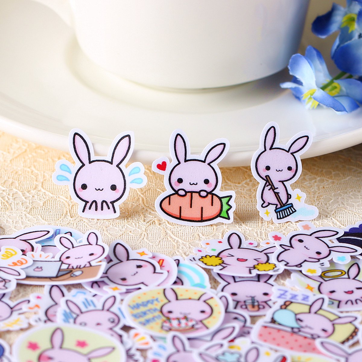 Konijnen Stickers 40 Stuks - Kawaii Stickers - Laptop Stickers - Bunny ...