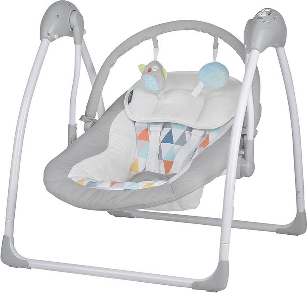 Balançoire électrique pour bébé Velio grise, adaptée aux nouveau-nés 0 ...