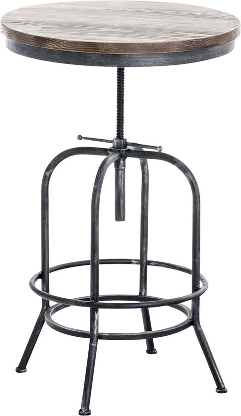 Statafel retro - In hoogte verstelbaar - Rond - Bartafel voor Binnen & Buiten - Metaal... | bol.com