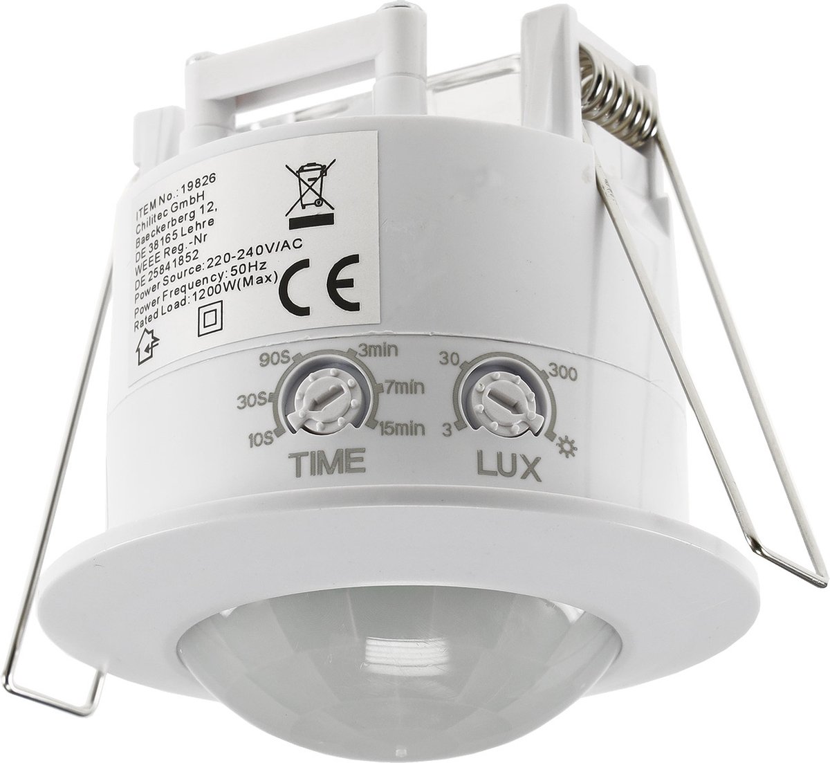 Inbouw Bewegingsmelder voor binnen met detectiehoek 360 ...