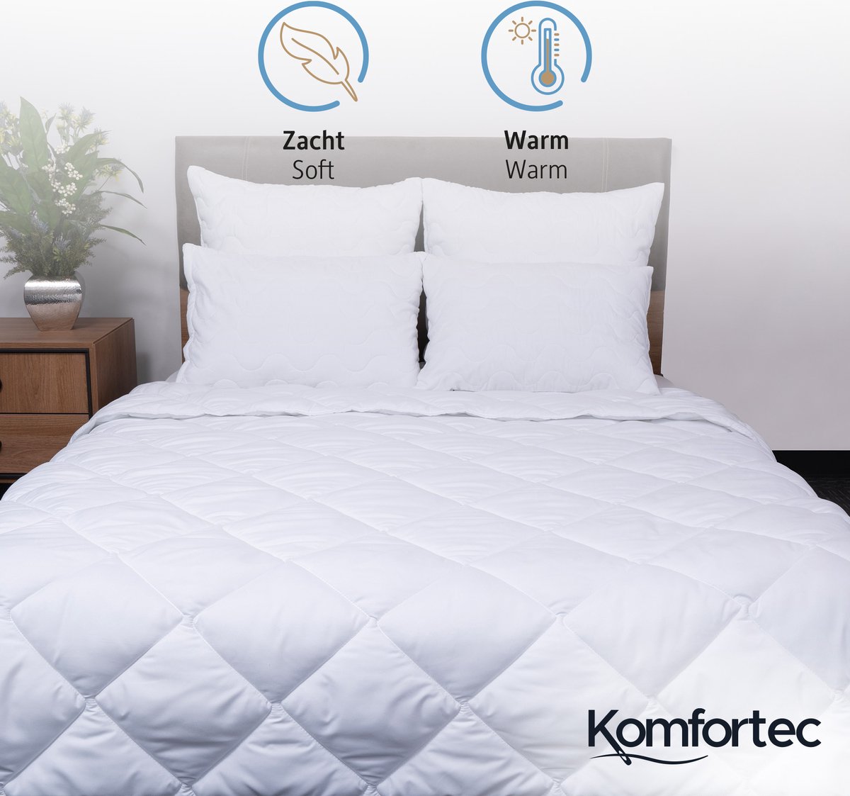 Komfortec Zomerdekbed 135x200 cm- Licht Dekbed - Hotel Kwaliteit - Anti ...