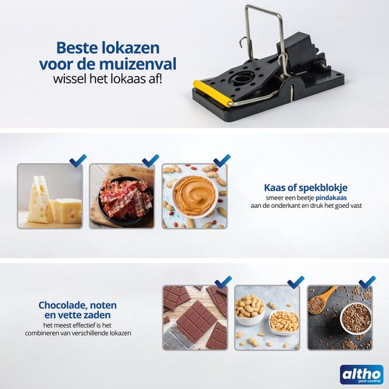 Altho Muizenval - Muizenklem - 6 stuks - Mouse trap - Muizenvallen ...