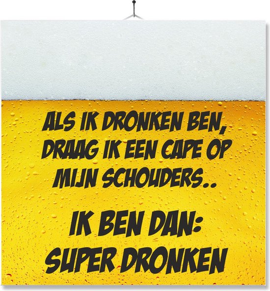 Tegel Met Opdruk | Verjaardag kado | Toilet WC | Super dronken | bol