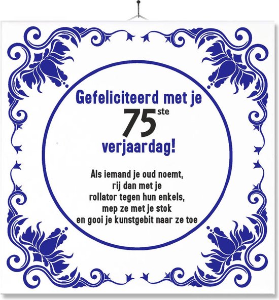 Tegel Met Opdruk | Grappig | Humor | Verjaardag kado | Gefeliciteerd ...
