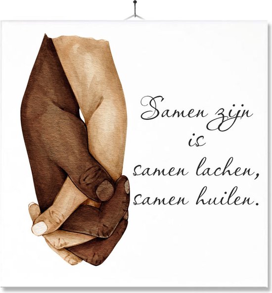 Tegel Met Opdruk | Liefde | Partner | Valentijn | Kado | Samen zijn is ...