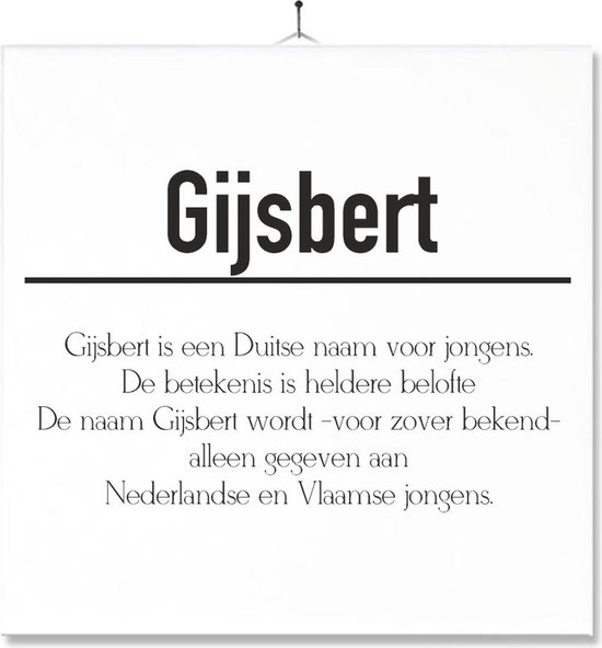 Tegel Met Opdruk | Betekenis | Kado | Cadeau | Met Naam - Gijsbert | bol