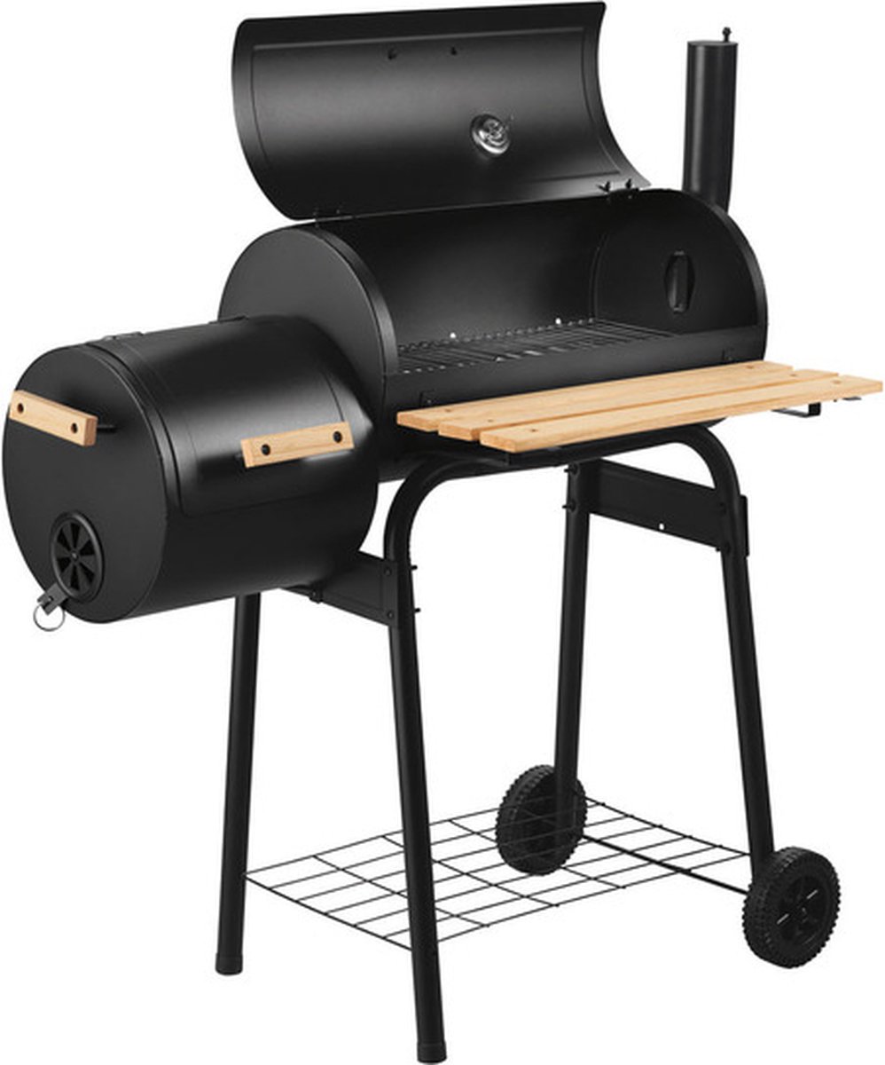 Oil Drum Houtskool BBQ en Smoker - Barbecue met Aparte Smoker ...