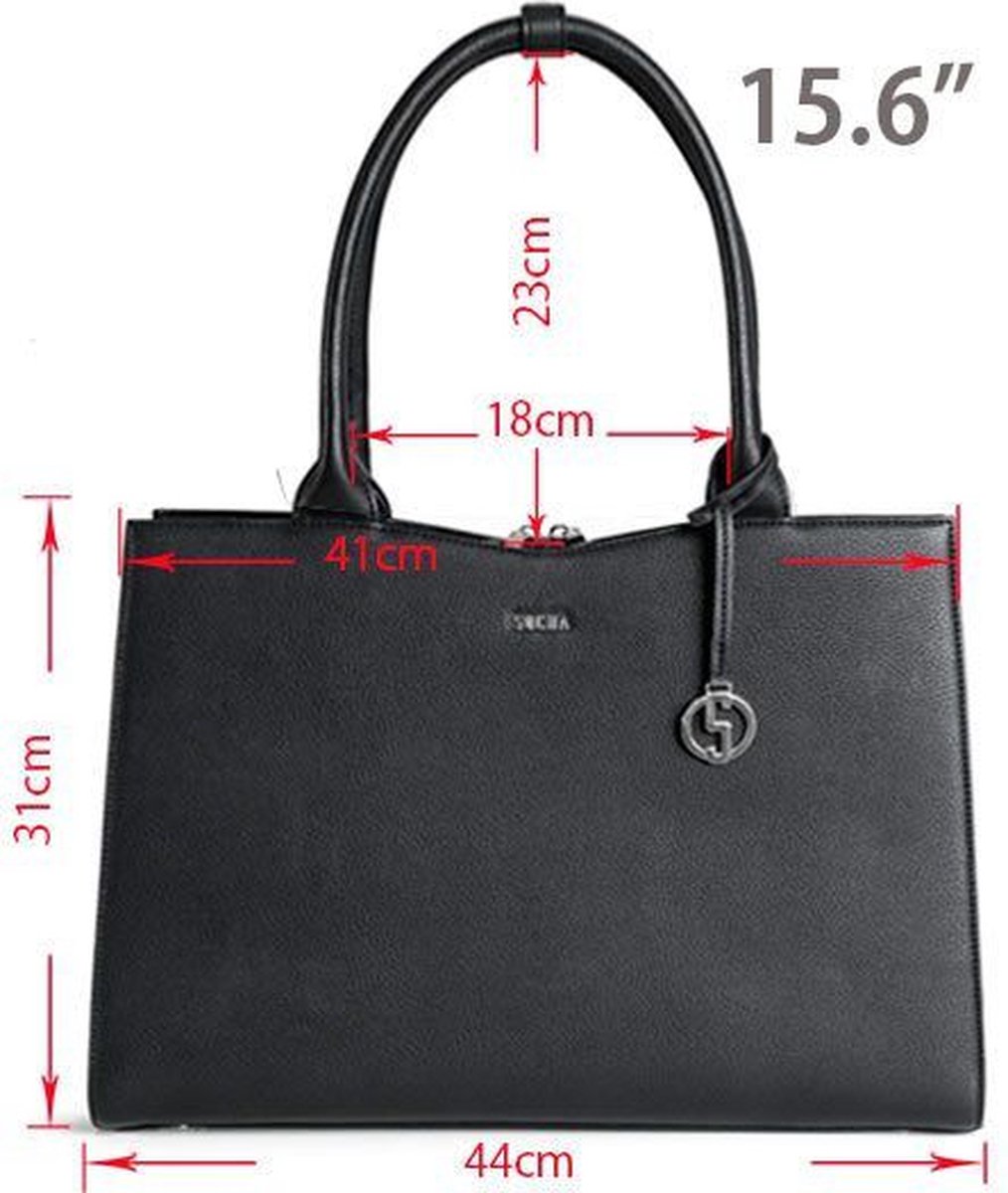 SOCHA Dames Laptoptas Straight Line Rood 15.6 inch | bol.com